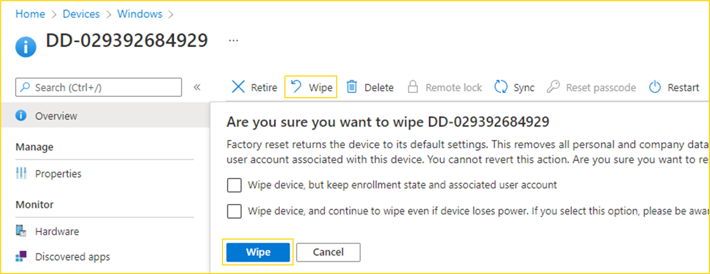 How To Wipe A Windows Device Using Microsoft Intune Admin Center